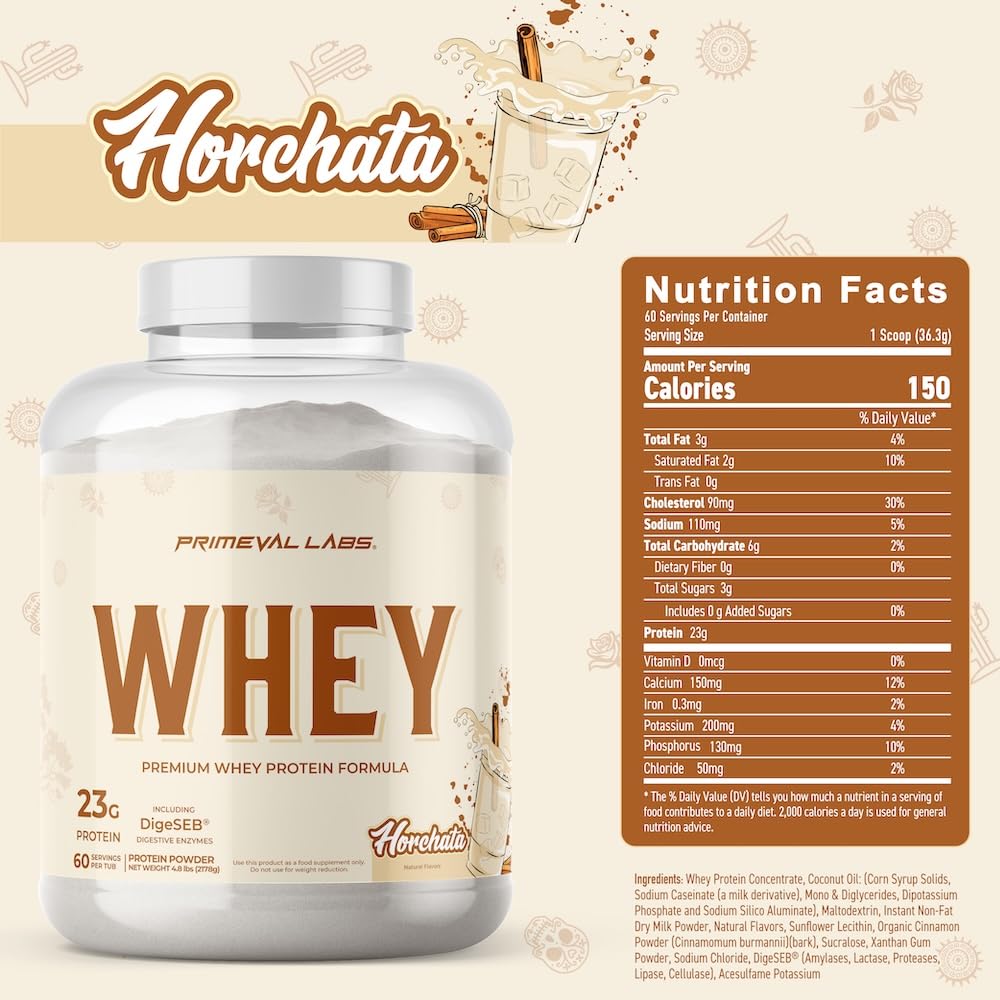 Horchata flavour whey protein powder