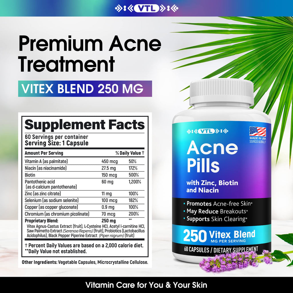 hormonal acne prevention with VTL pills