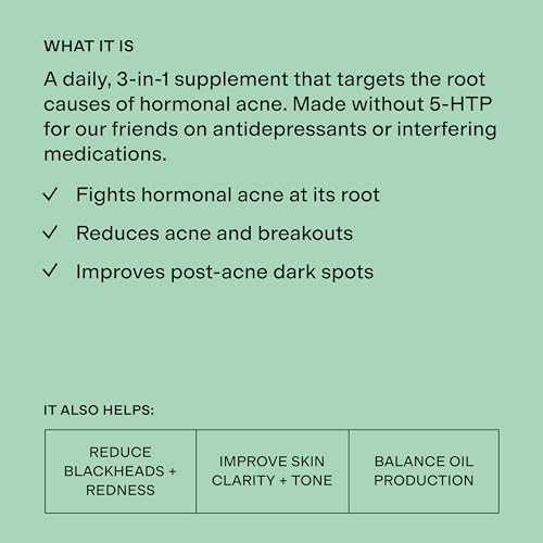 Hormonal acne support with 5-HTP
