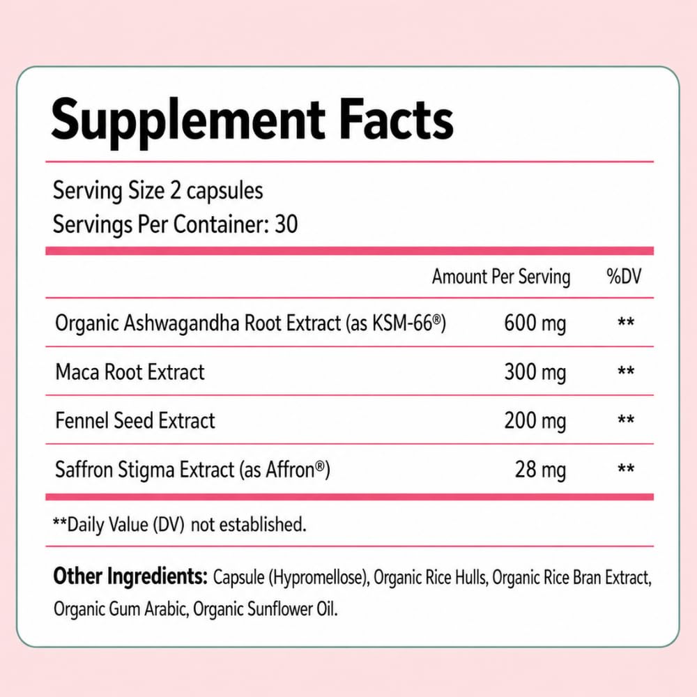 Hormonal balance support capsules for women