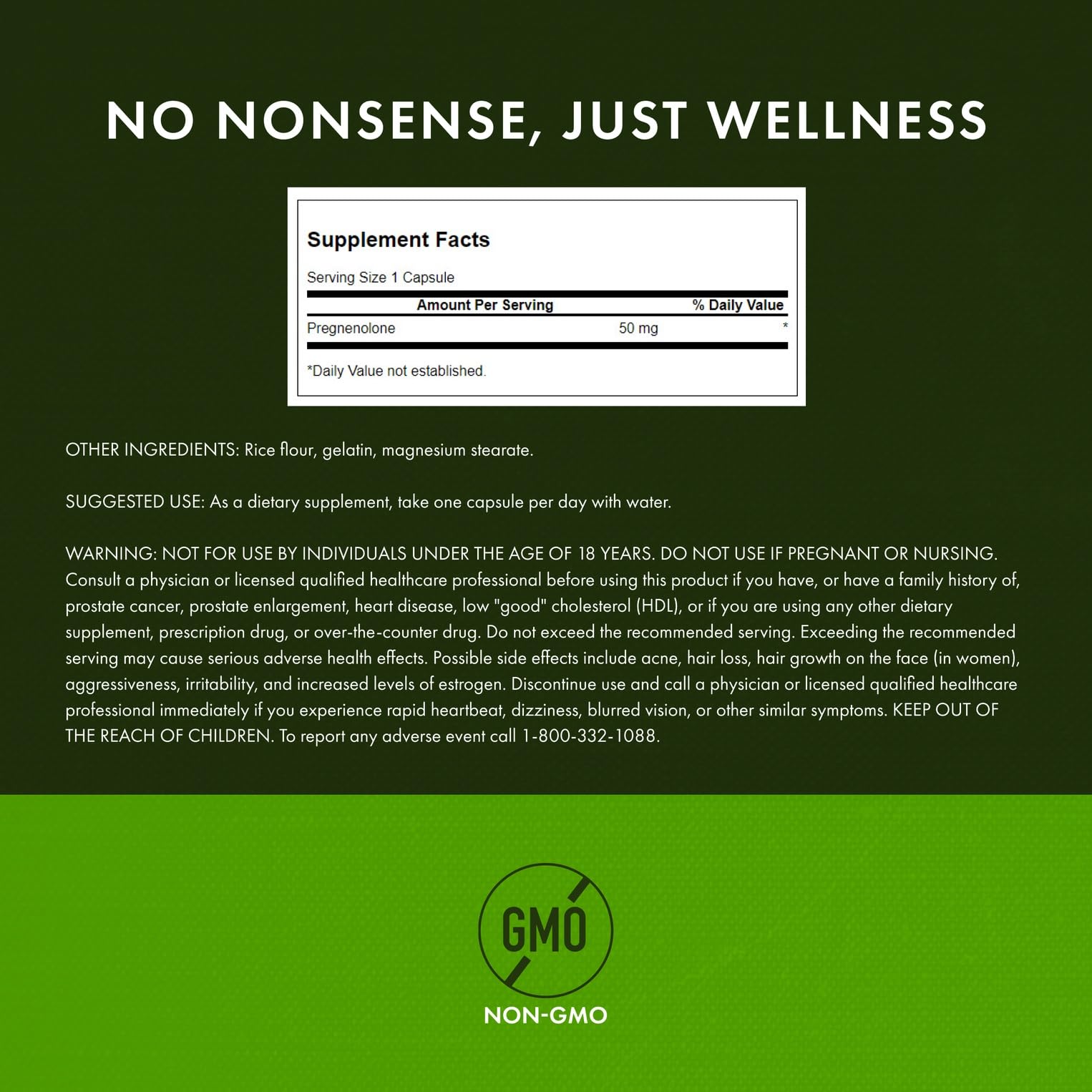 Hormonal precursor supplement for wellness