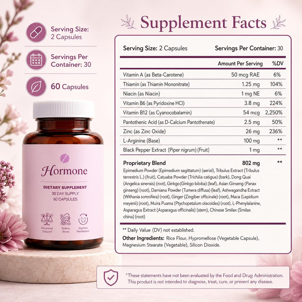 Hormone support for menstrual cycle