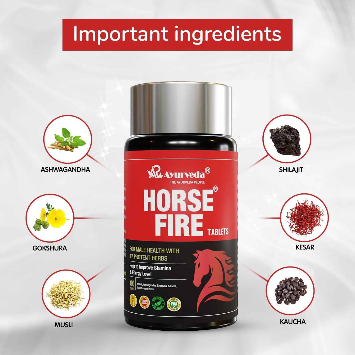 Horse Fire Ayurvedic health tablets