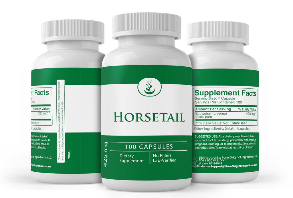 horsetail capsules for bone support