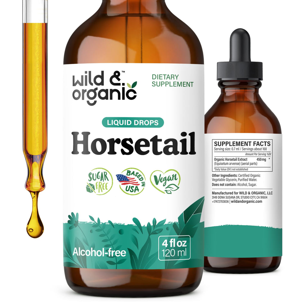 Horsetail extract drops for hair