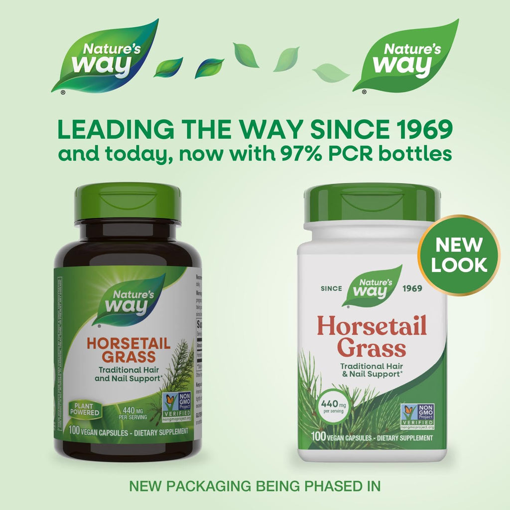 Horsetail grass supplement for healthy skin