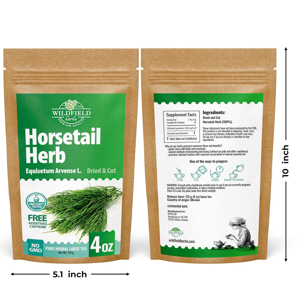 Horsetail herb tea for digestion