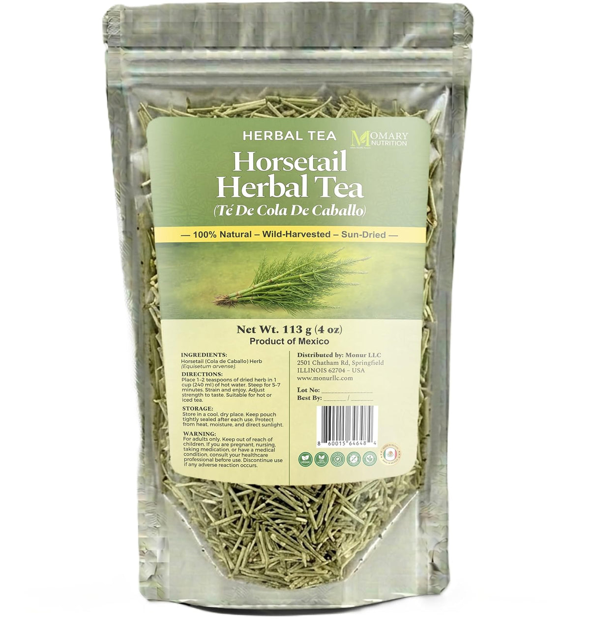 Horsetail herbal tea for wellness