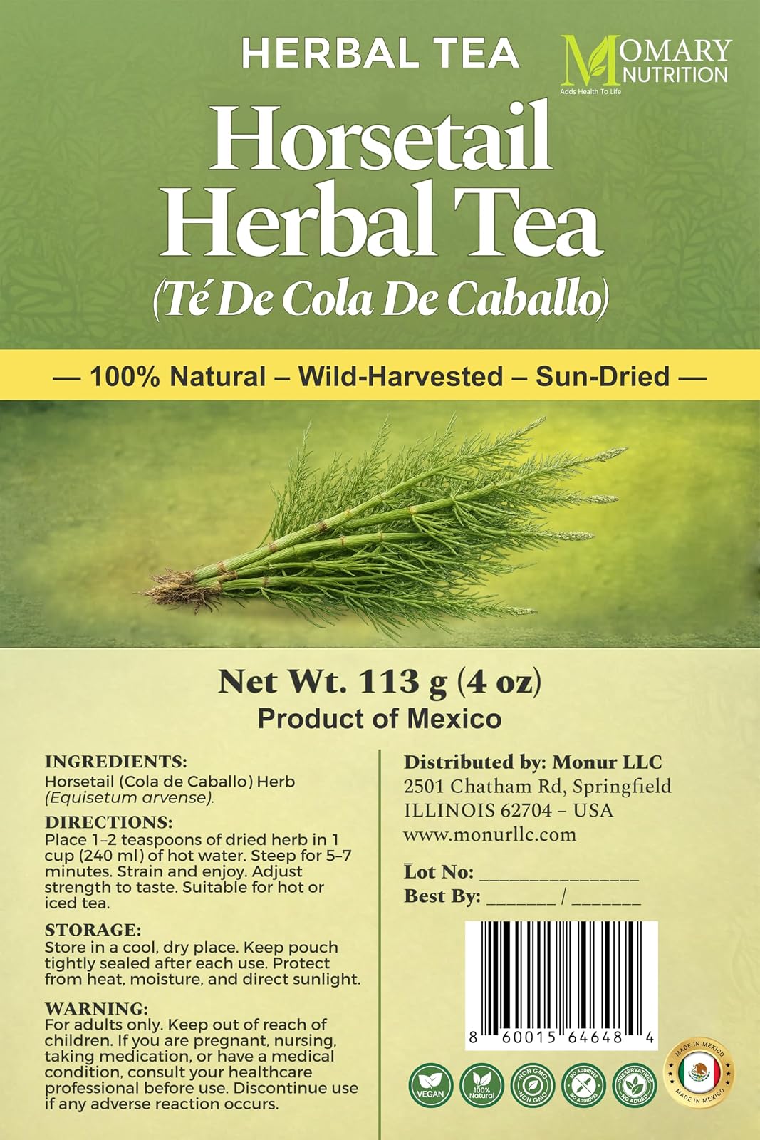Horsetail tea for improved digestion