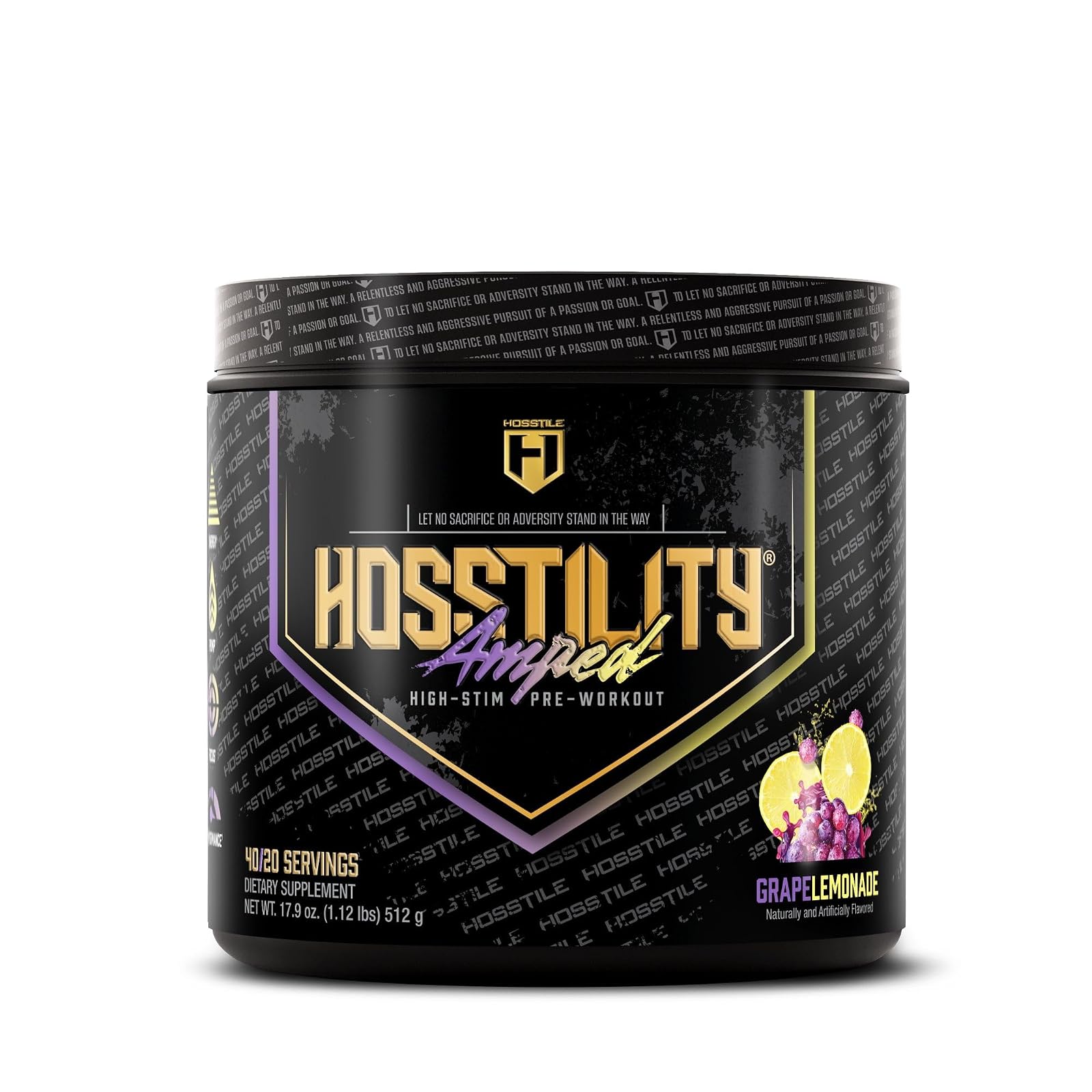 HOSSTILE pre-workout grape lemonade