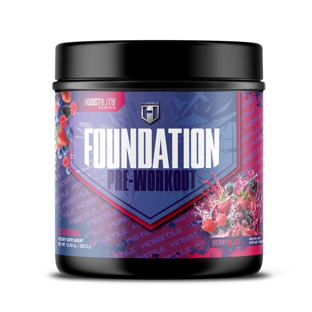 HOSSTILE pre workout powder berry blast
