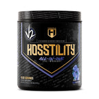 HOSSTILE pre-workout powder blue raspberry