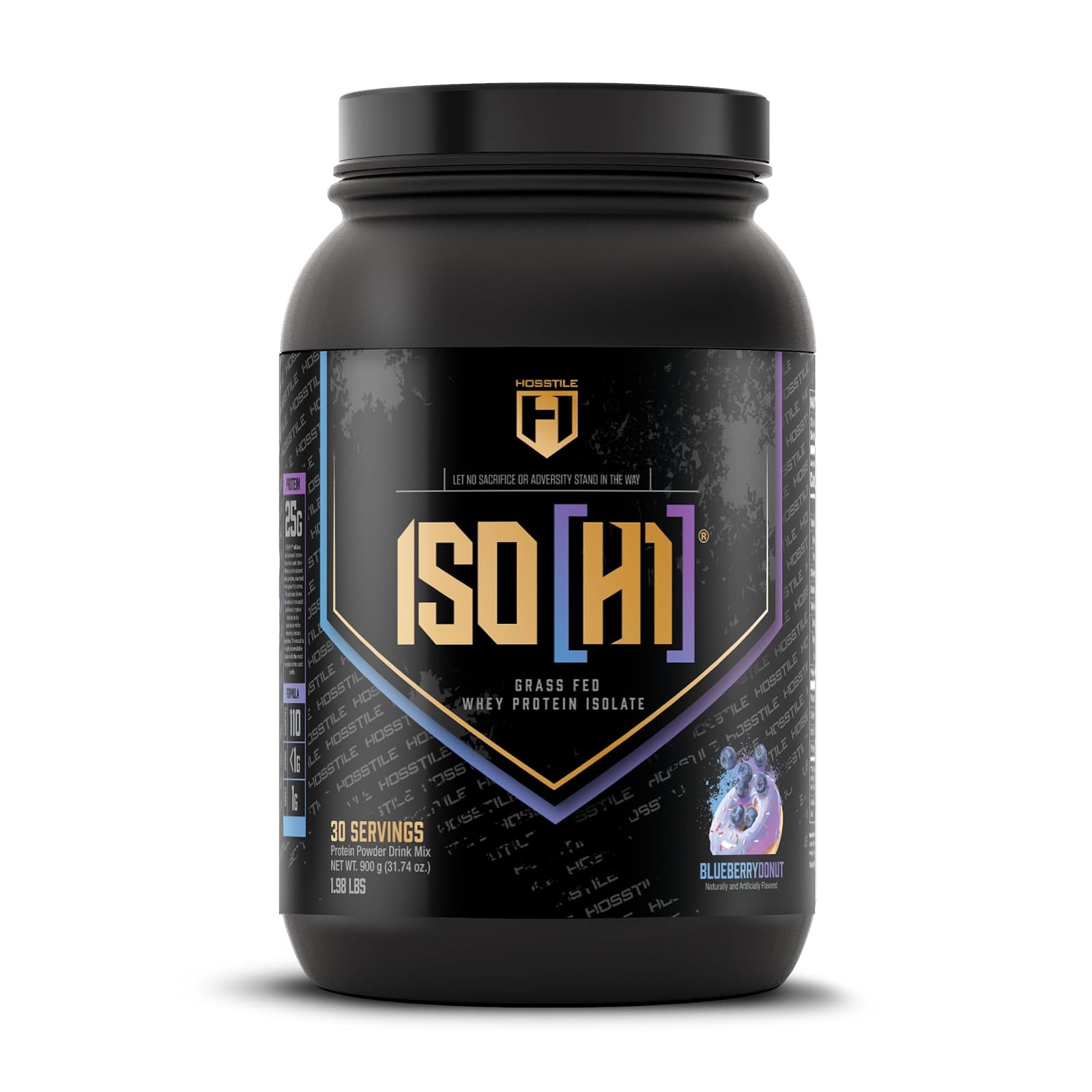 HOSSTILE whey protein isolate blueberry donut