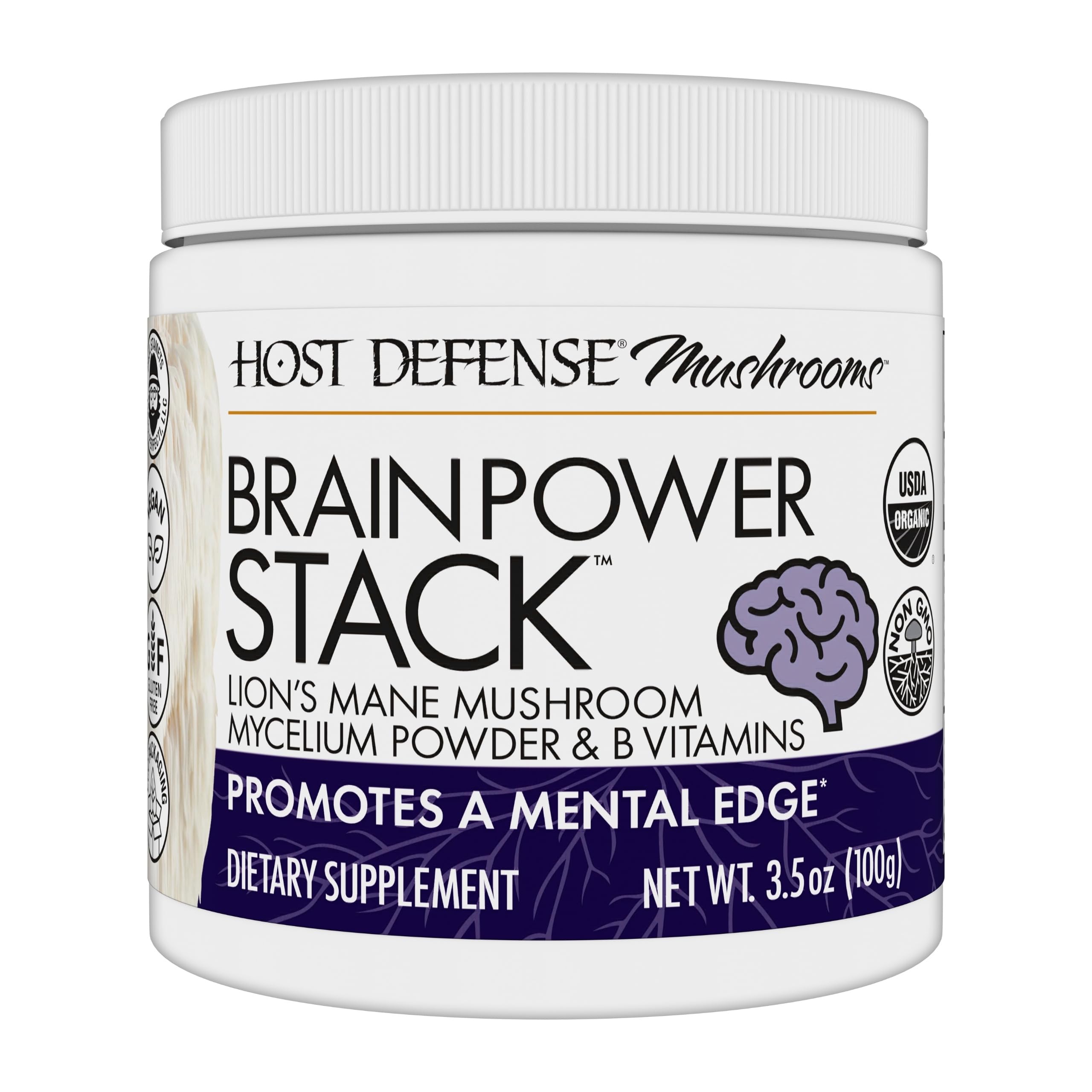 Host Defense BrainPower mushroom supplement