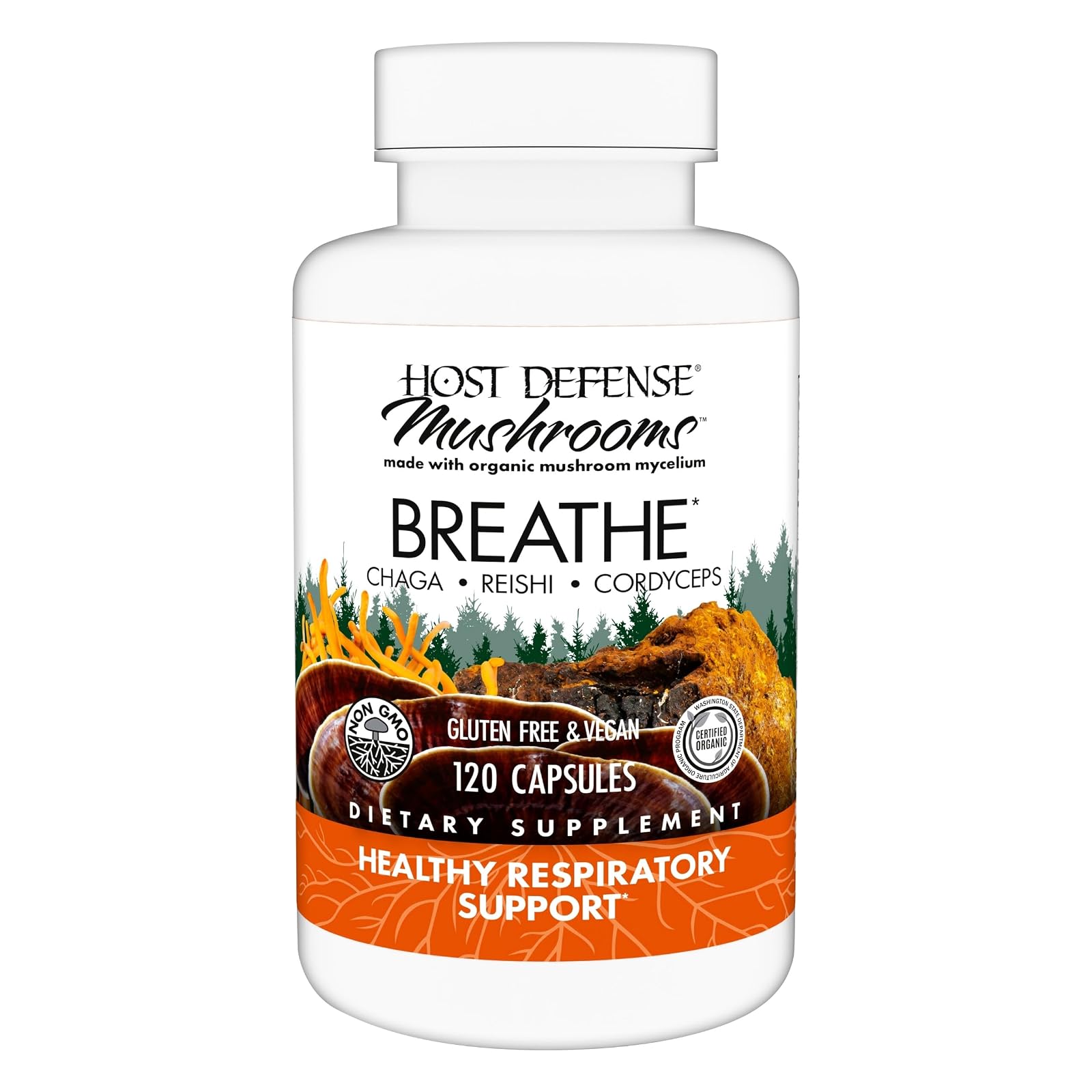 Host Defense Breathe Capsules for respiratory health