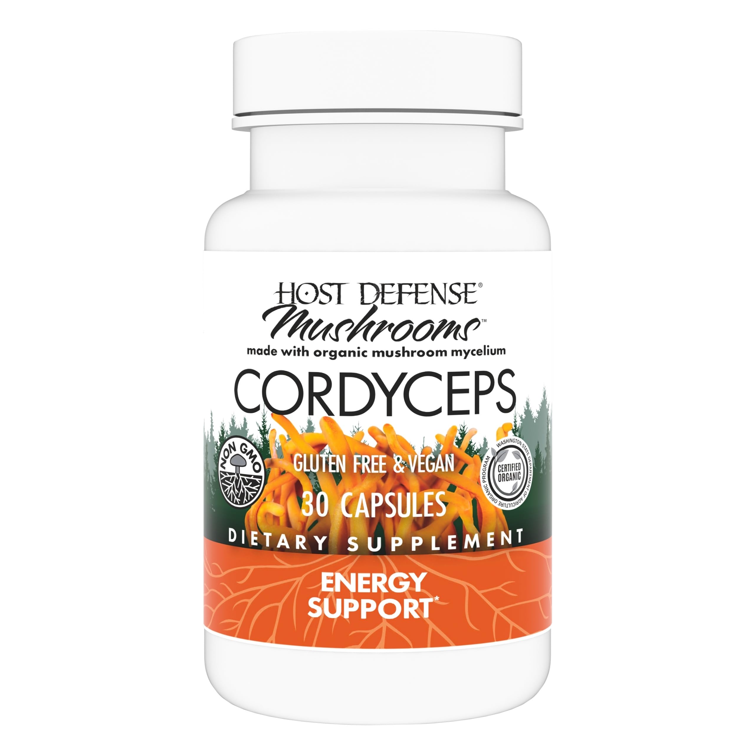 Host Defense Cordyceps energy support capsules