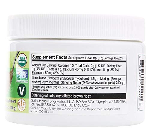Host Defense mushroom nutrition supplement