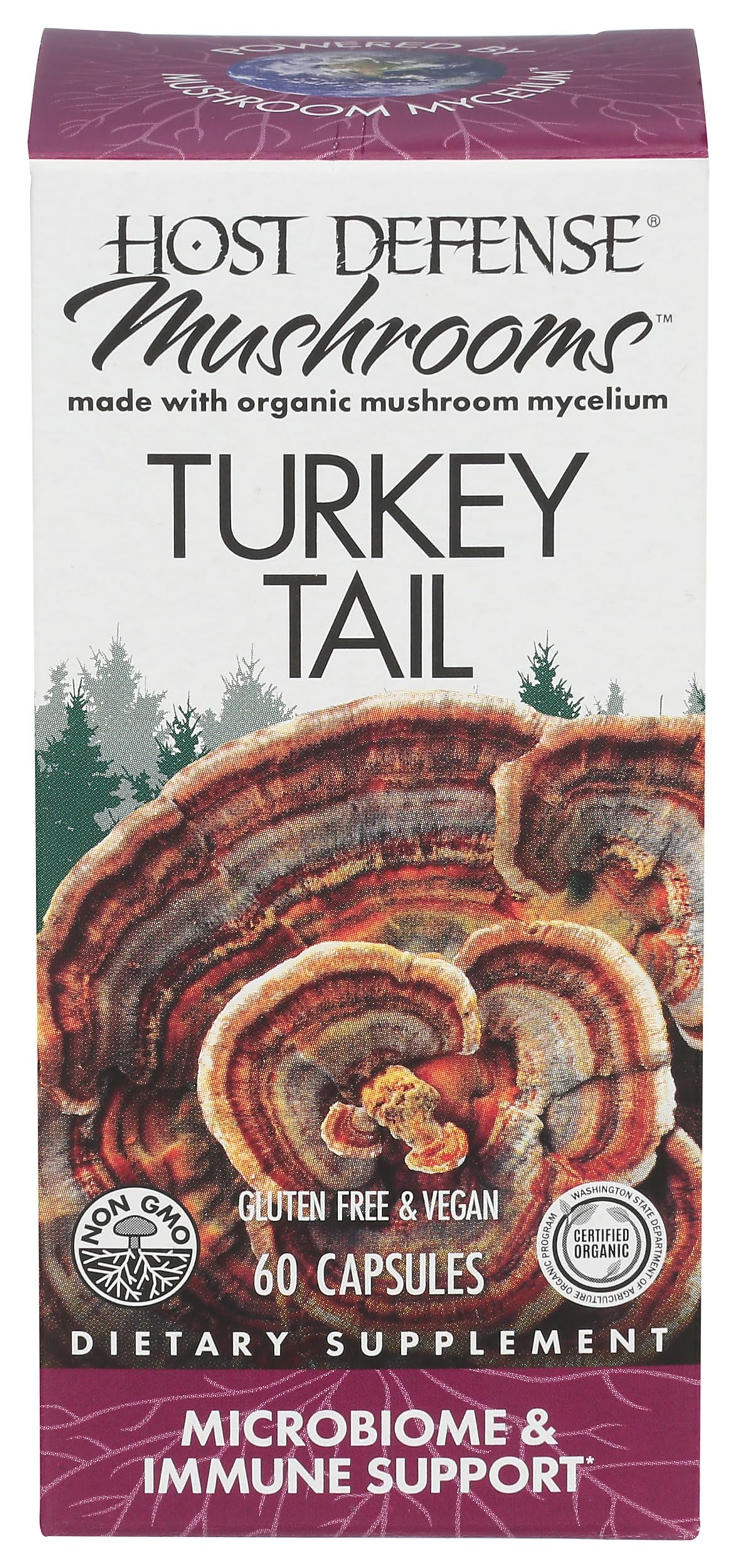 Host Defense Turkey Tail mushrooms capsules