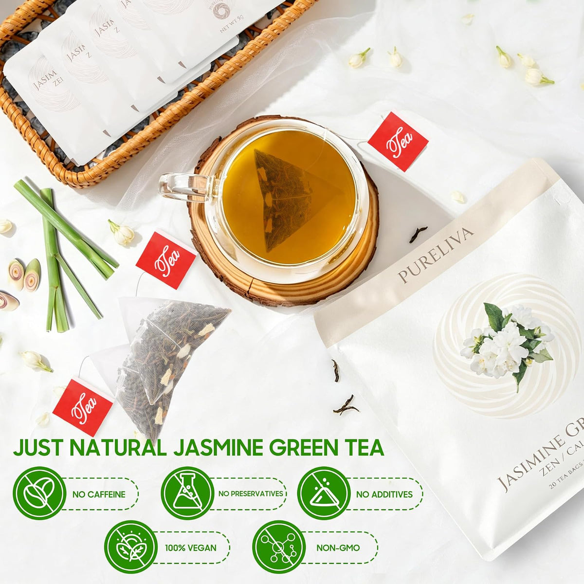 hot jasmine green tea for cozy evenings
