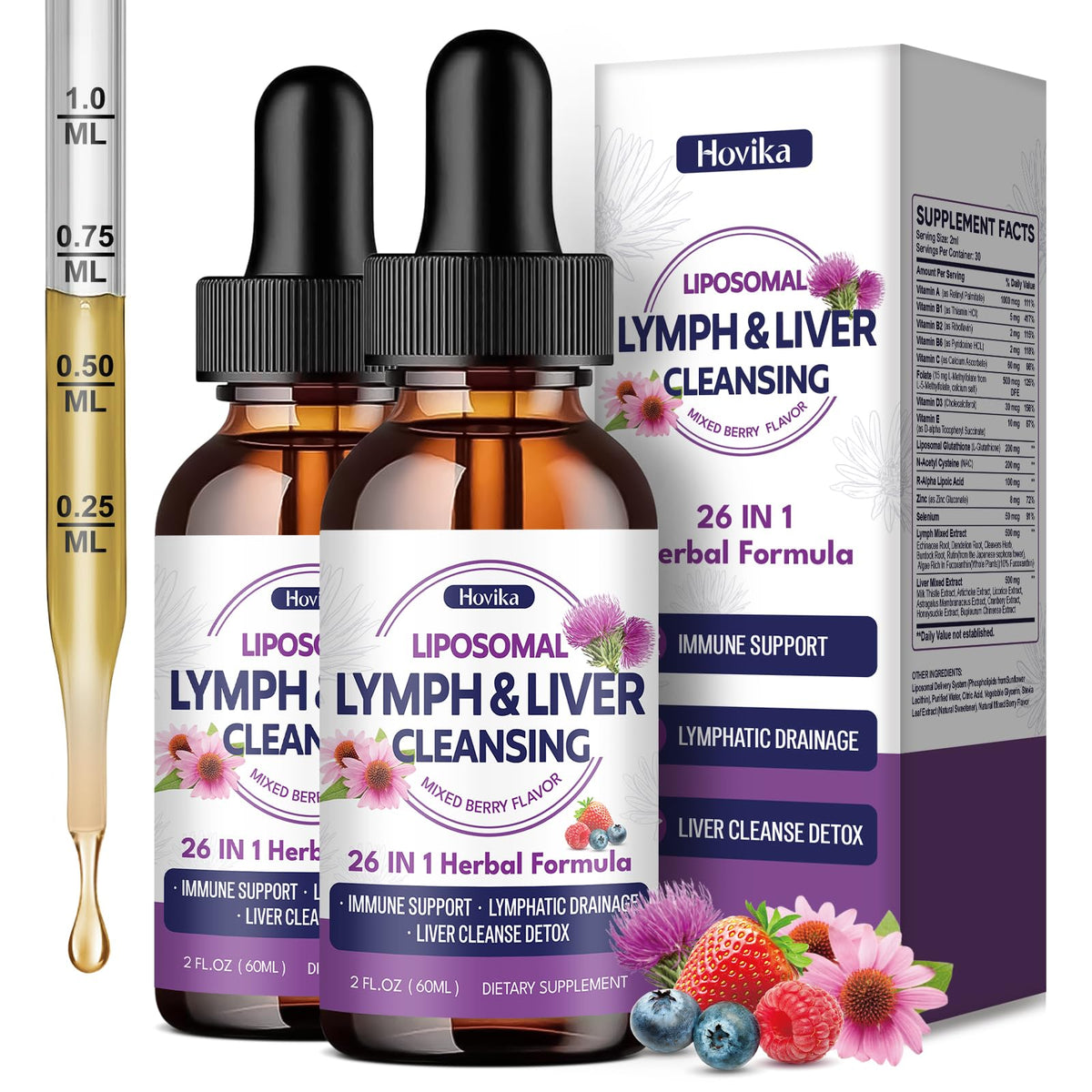 Hovika liposomal lymphatic drainage drops