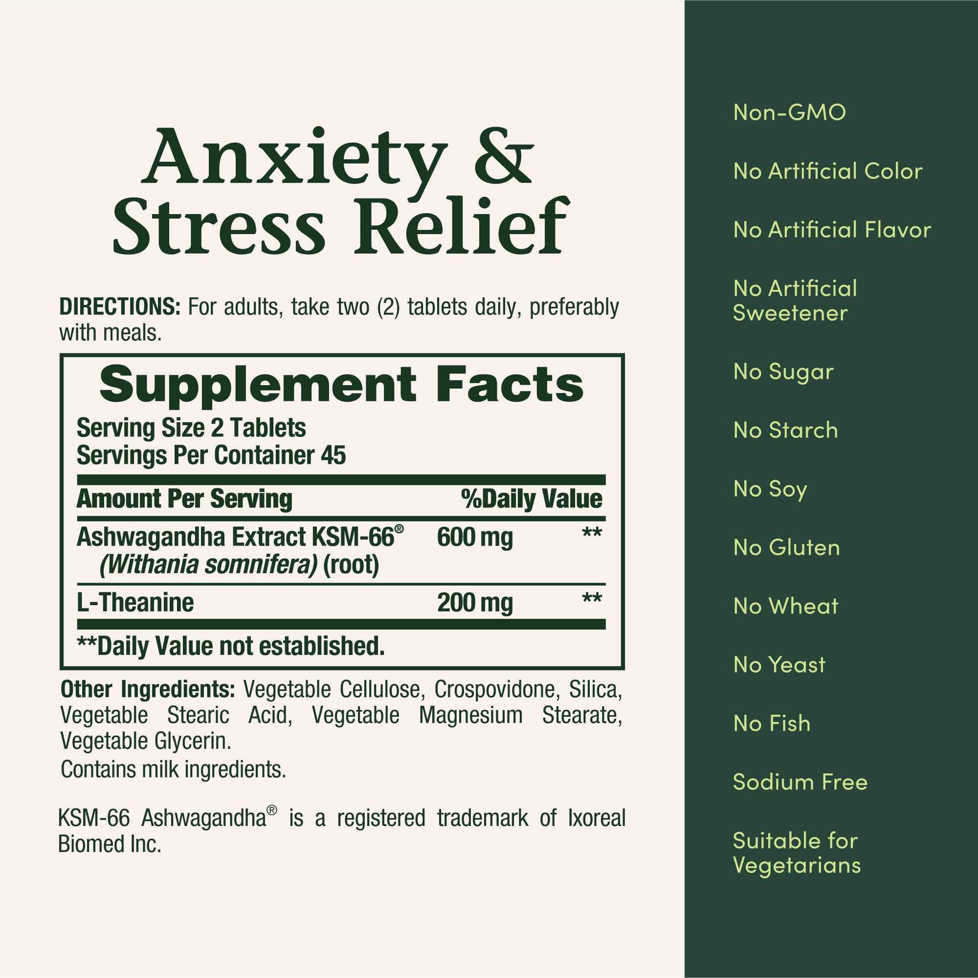 How much ashwagandha per day for calm