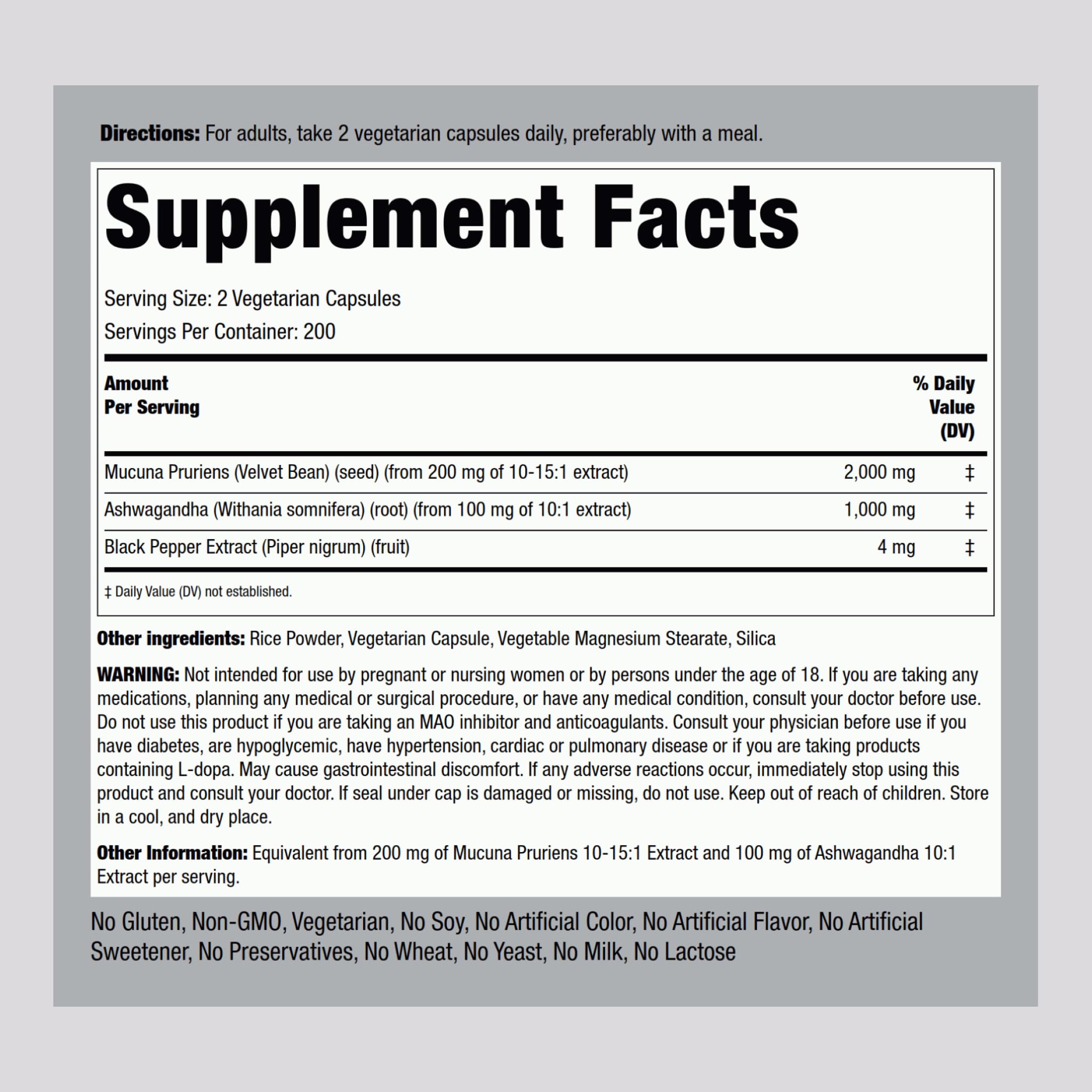 how much ashwagandha per day for males