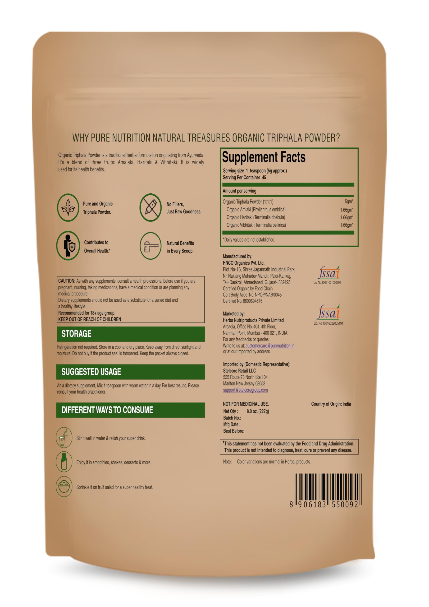 how to use triphala powder effectively