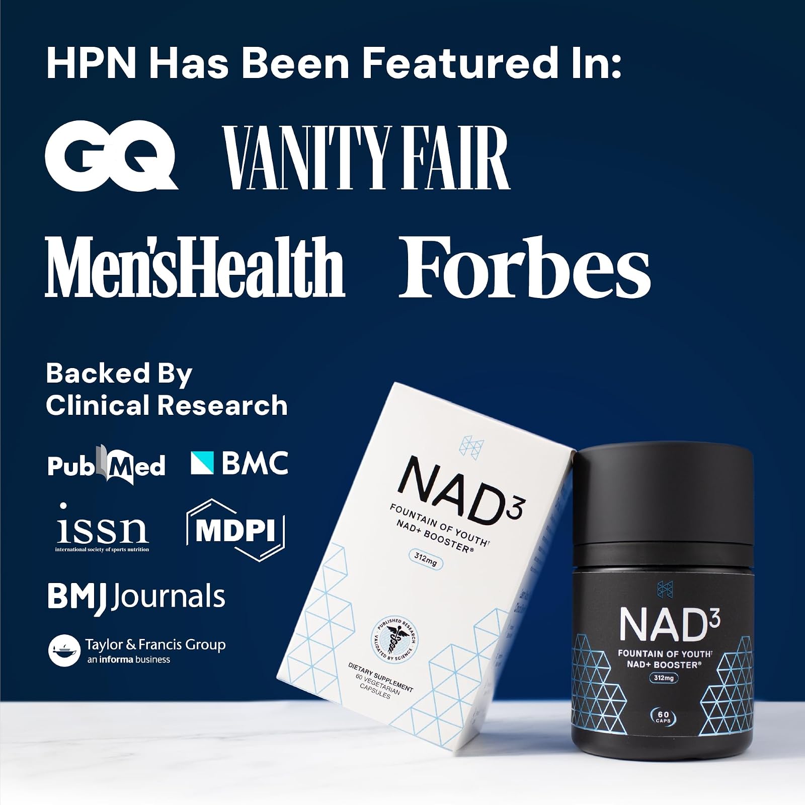 HPN NAD3 multivitamins for daily energy