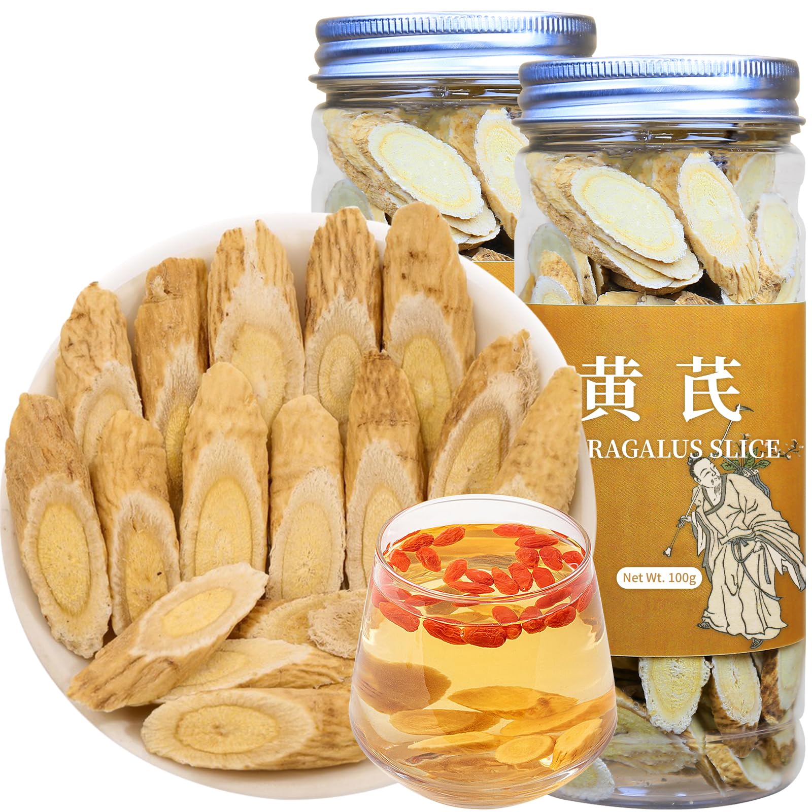 Huang Qi astragalus root tea slices