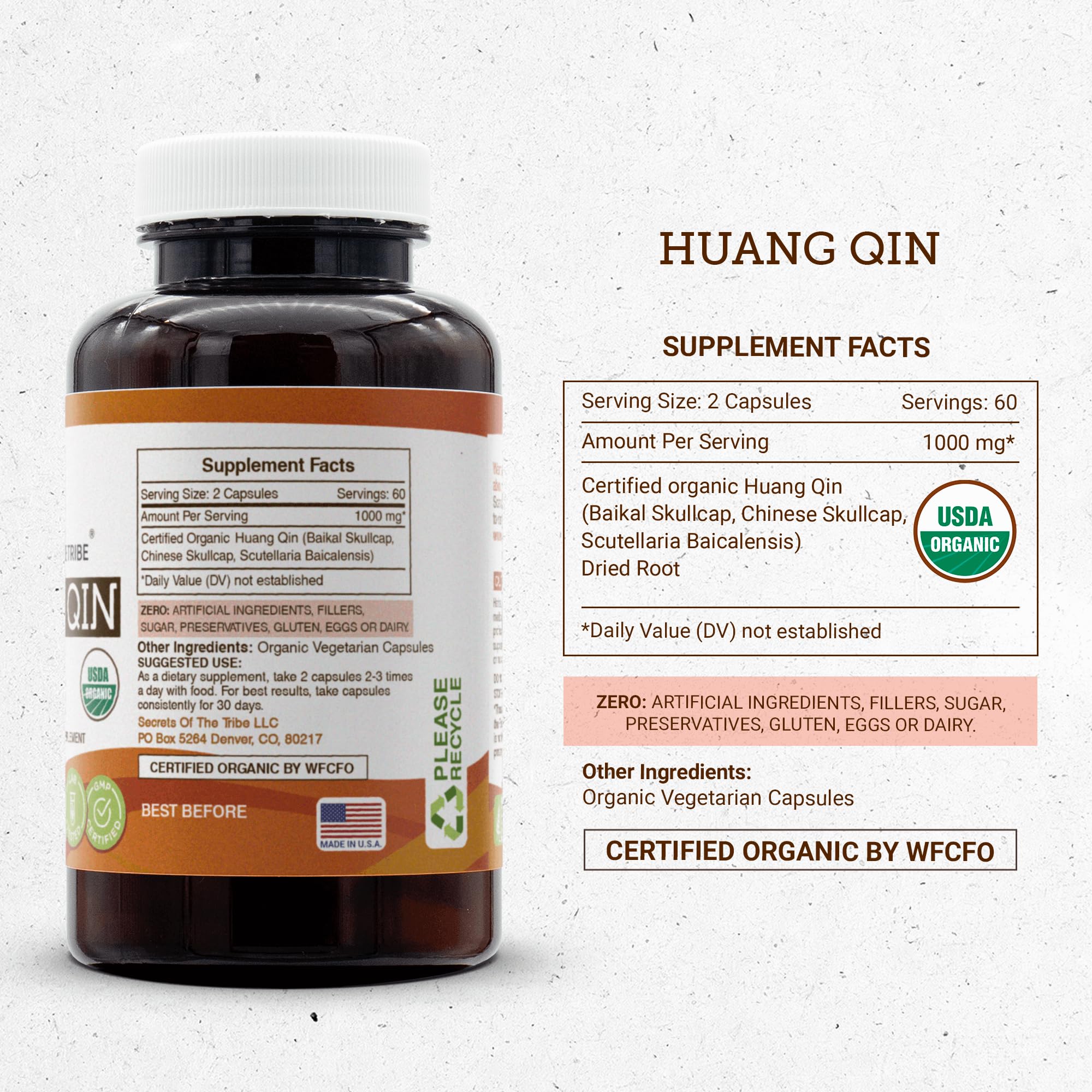 Huang Qin herbal capsules for daily health