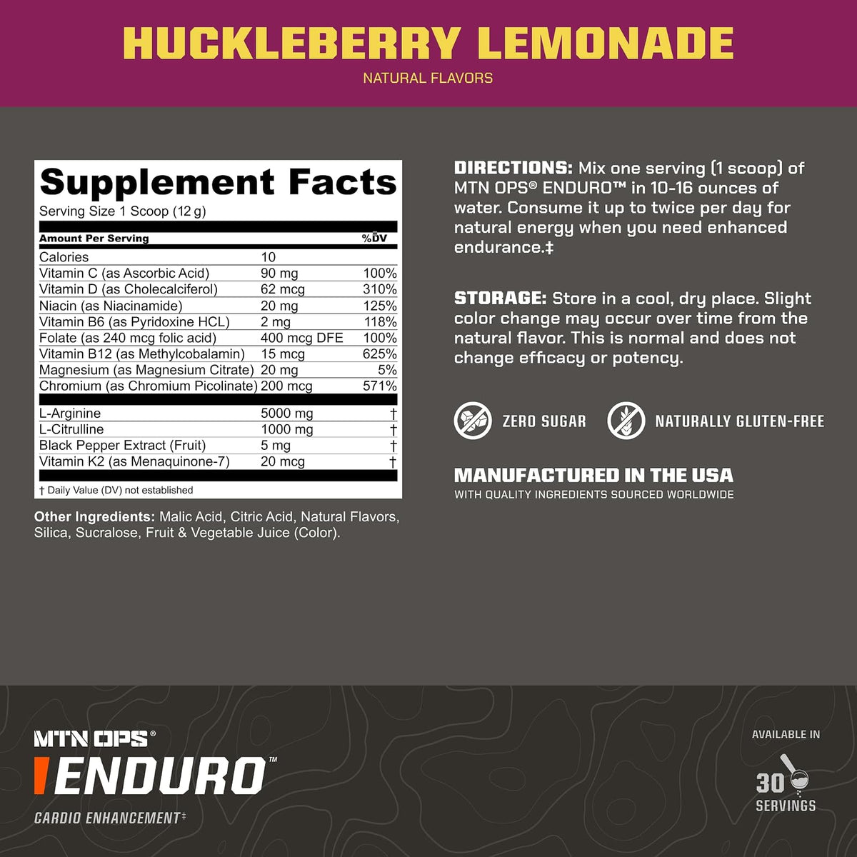 Huckleberry lemonade pre-workout boost
