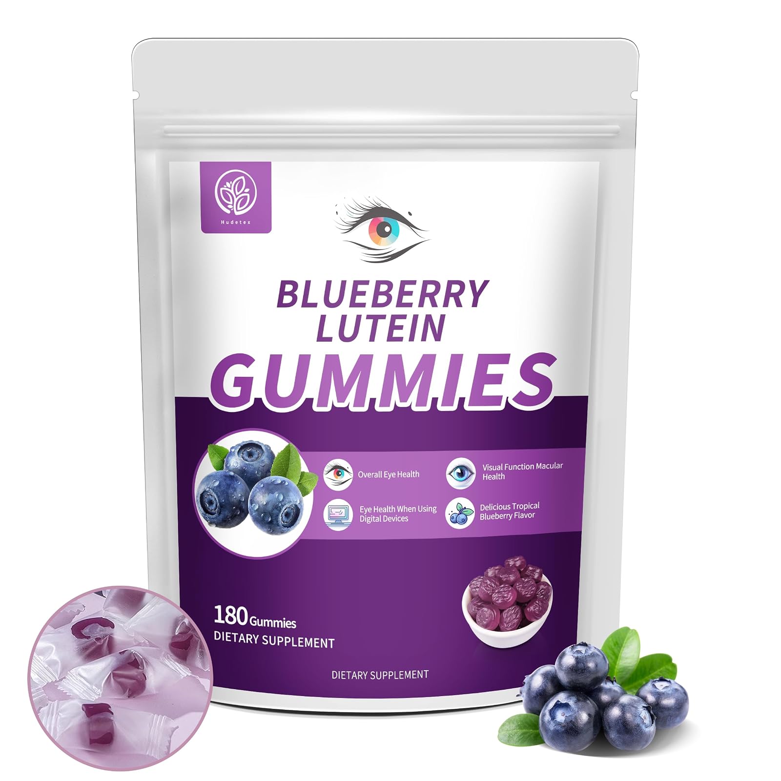 Hudetex blueberry lutein gummies benefits