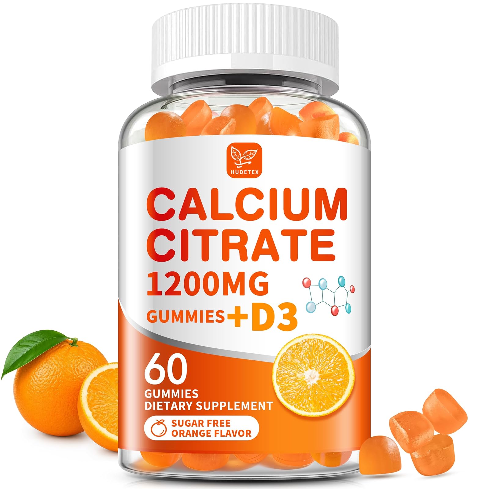 Hudetex calcium citrate gummies for strong bones