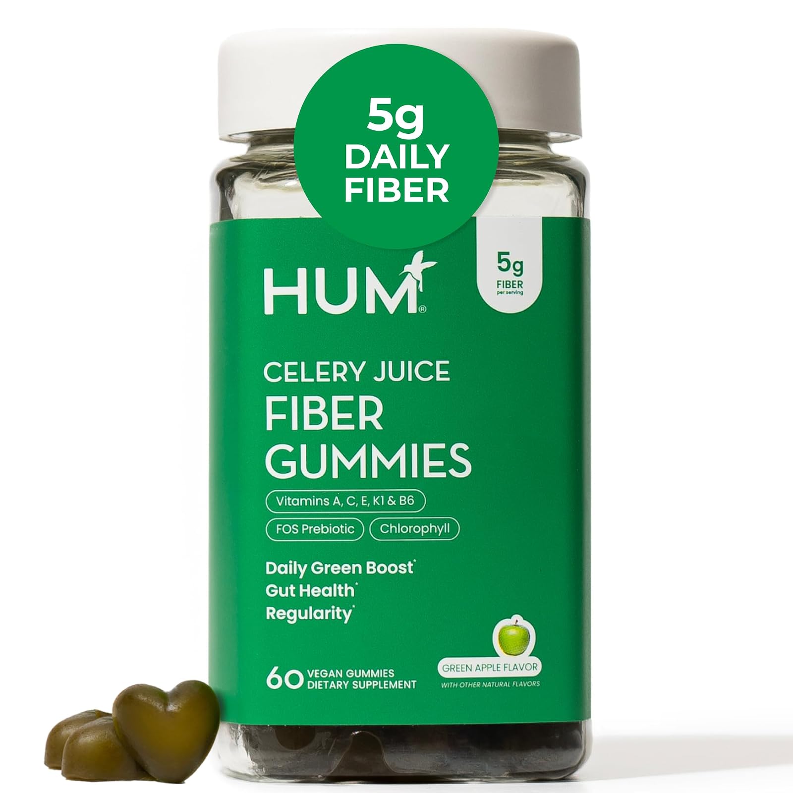 HUM celery juice fiber gummies