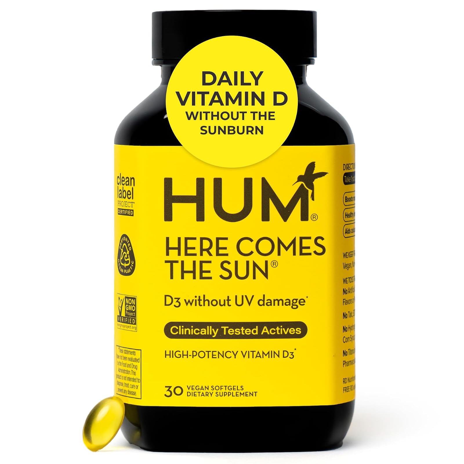 HUM vitamin D3 1000 IU capsules