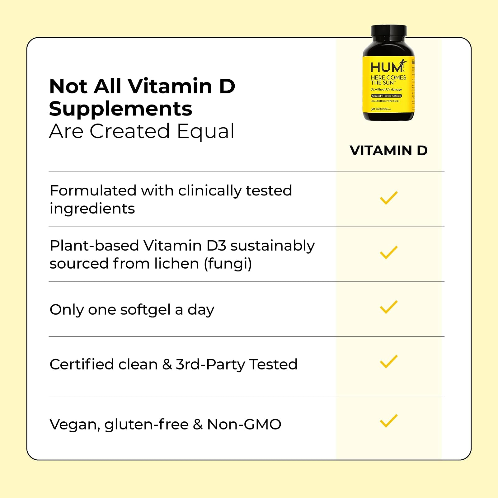 HUM vitamin D3 for bone strength