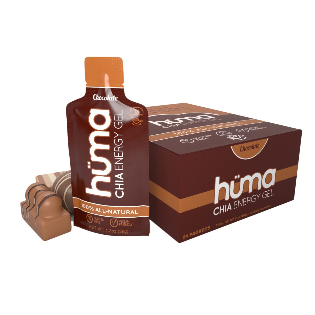 Huma Chia Energy Gel chocolate flavour