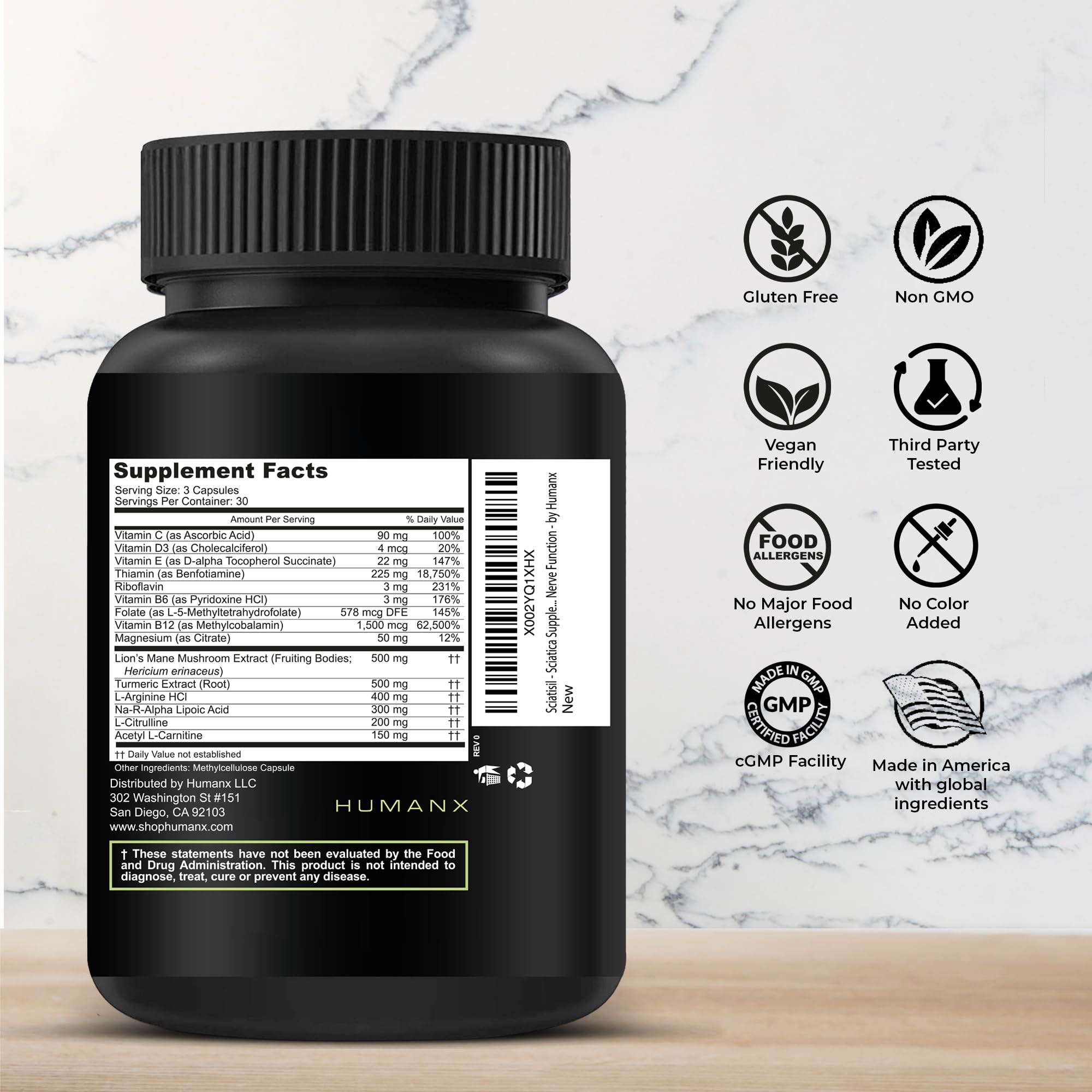 HUMANX sciatica focused formula benefits