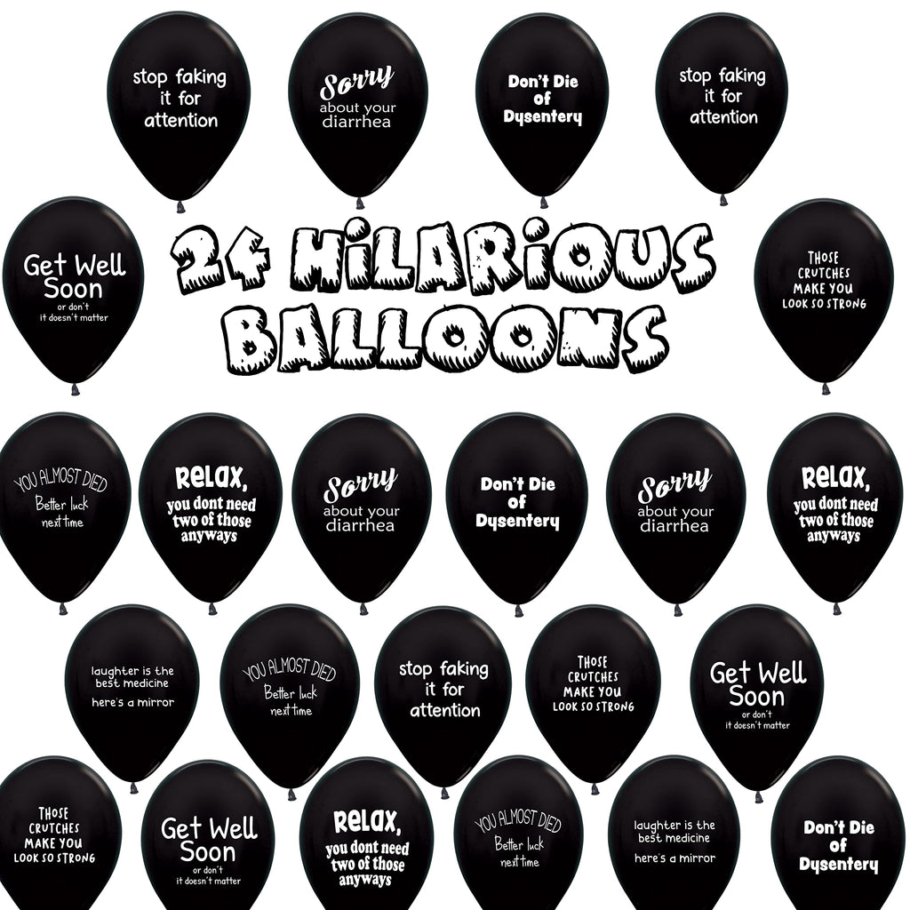 humorous balloons for health parties