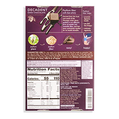 hunger control psyllium chocolate bars