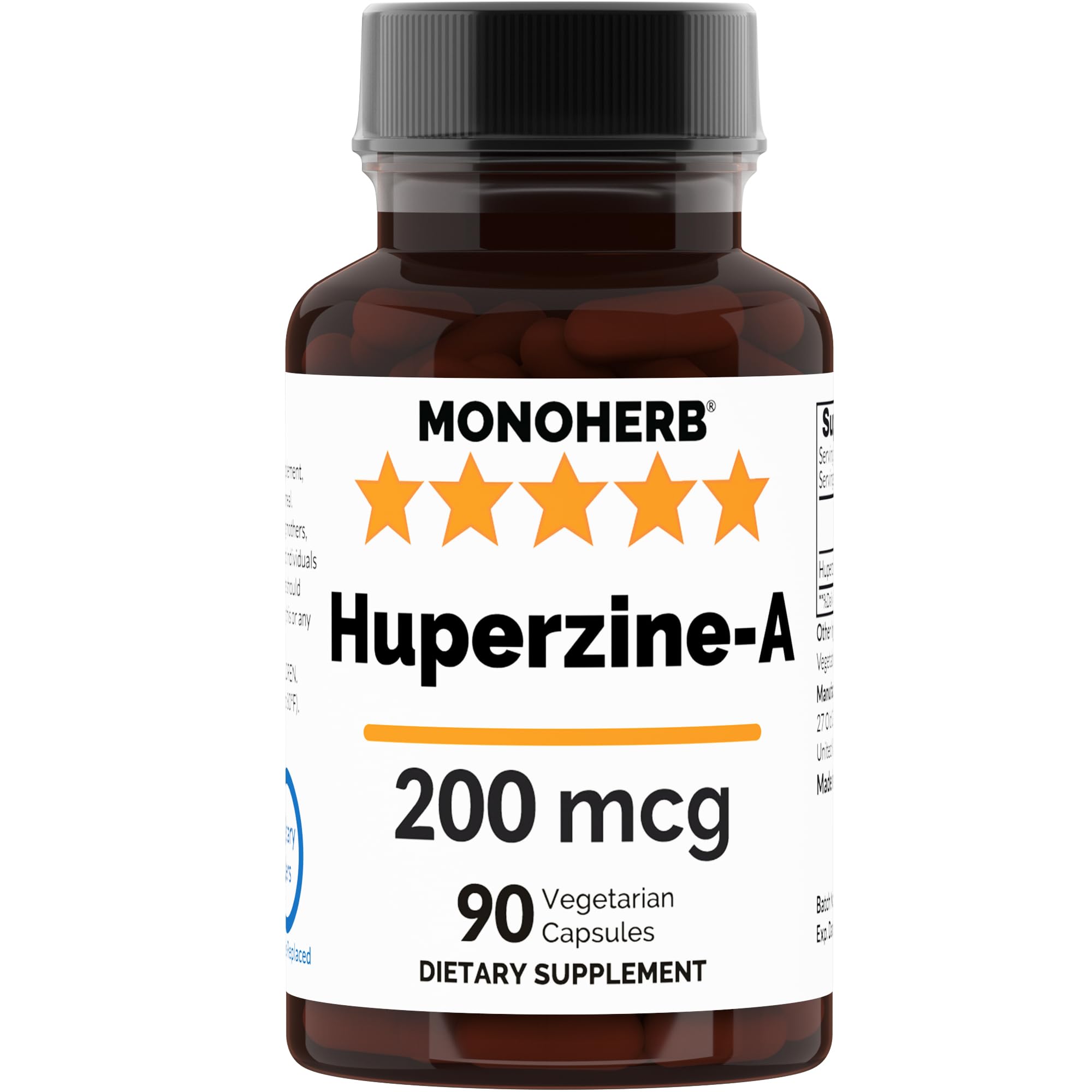 Huperzine-A vegan capsules for brain health