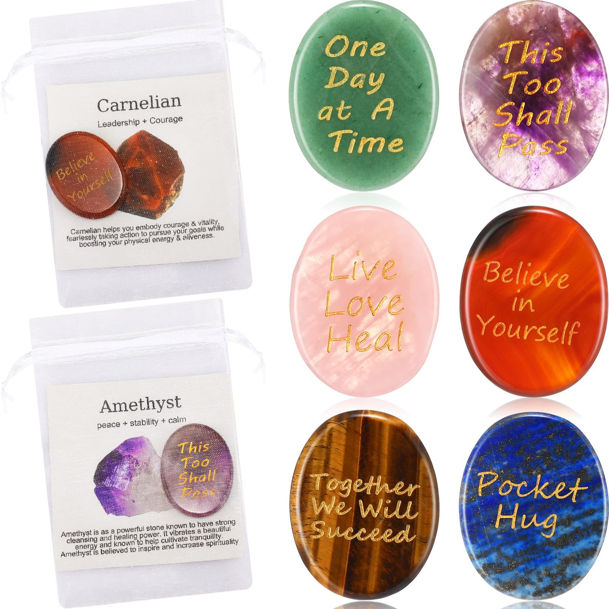Huquary worry stones for stress relief