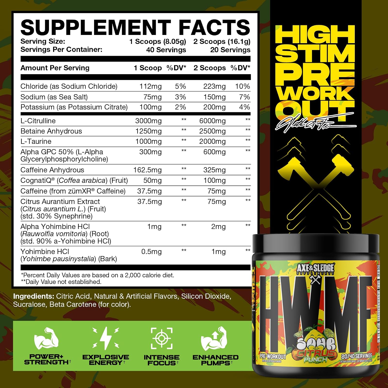 HWMF pre-workout powder for endurance
