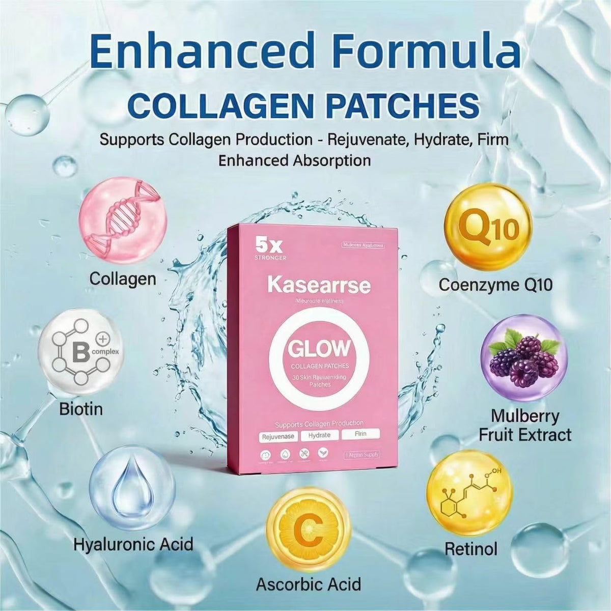 Hyaluronic acid beauty collagen patches