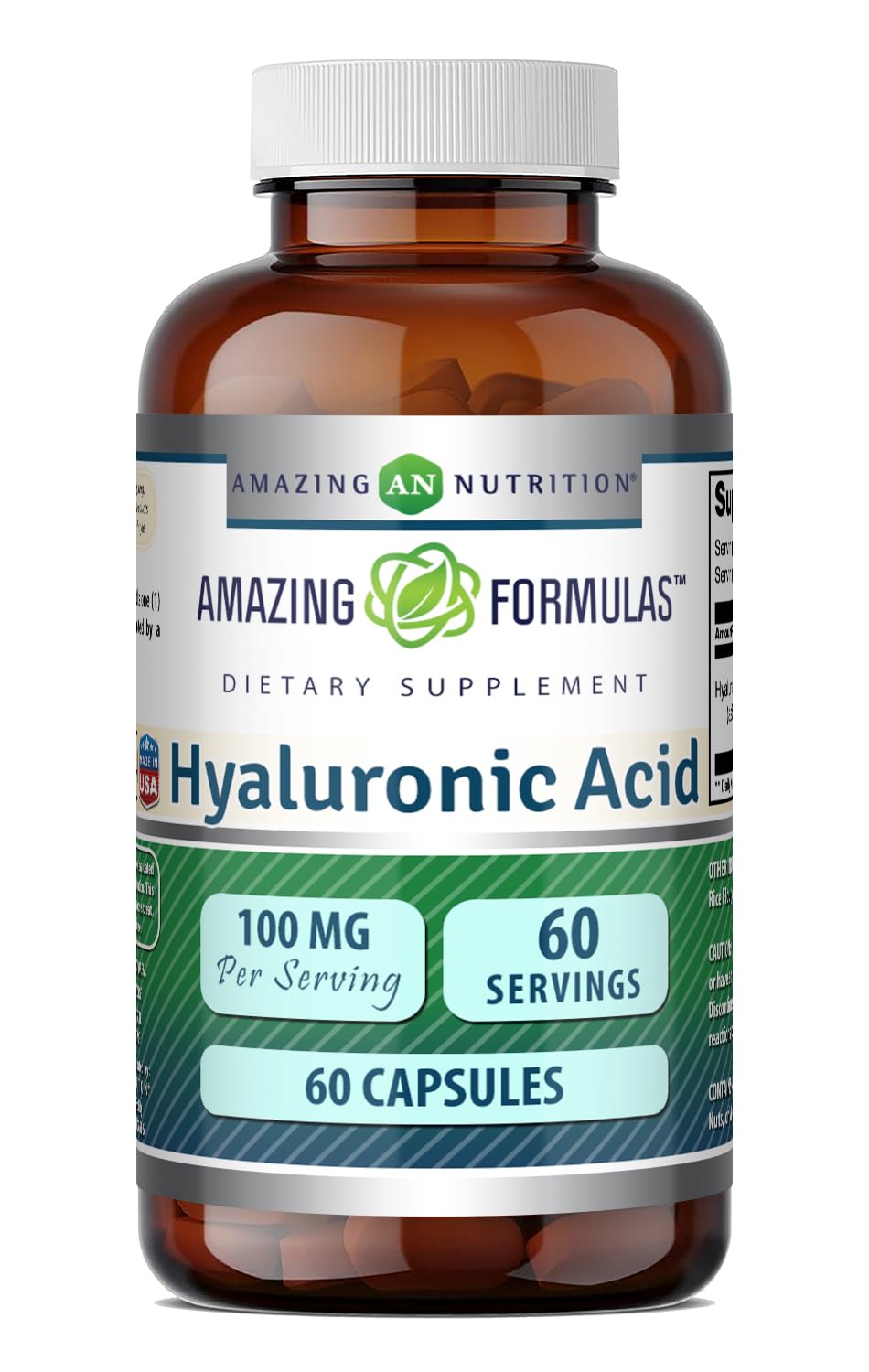 Hyaluronic acid beauty supplement capsules