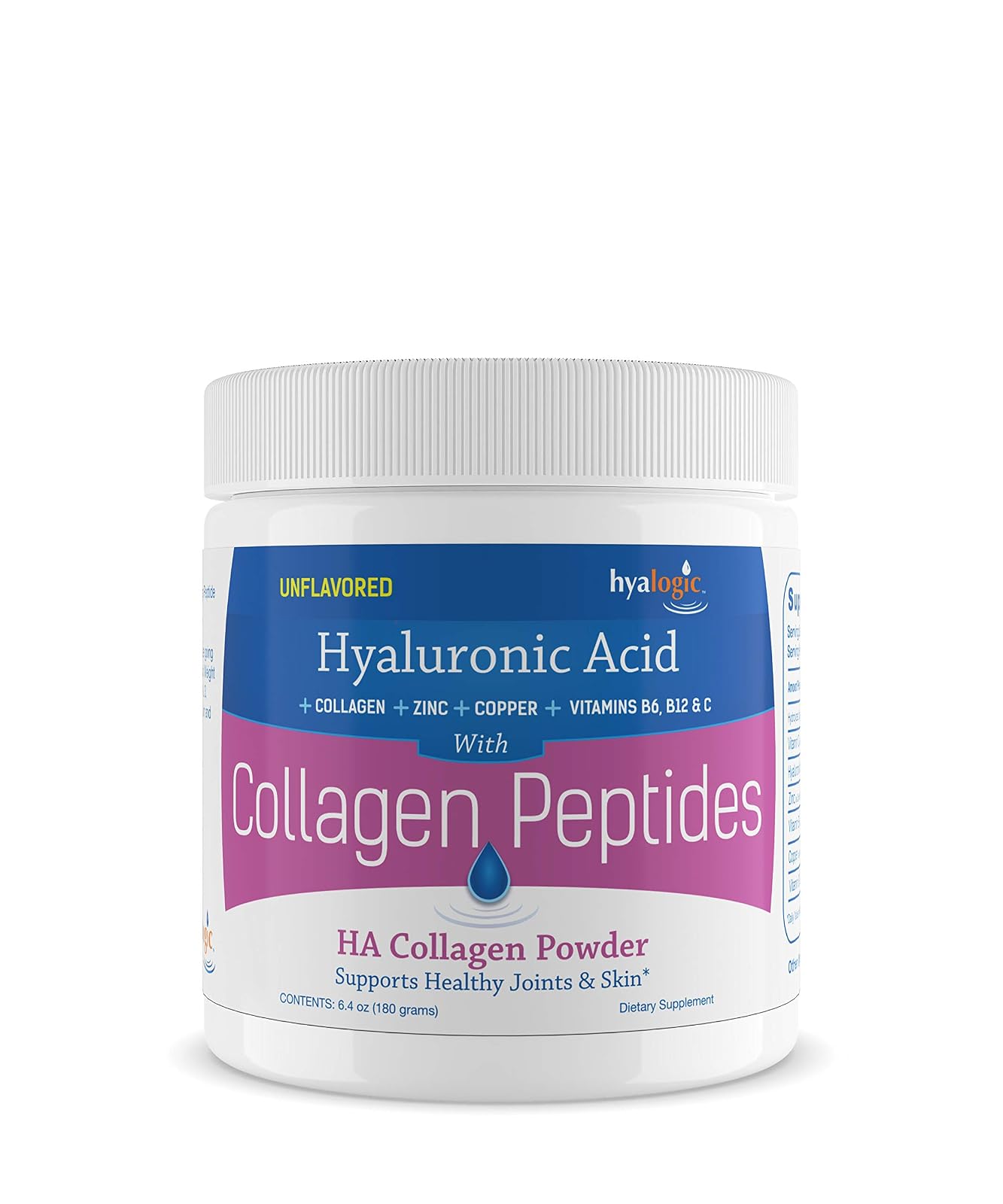 Hyaluronic acid collagen peptides powder