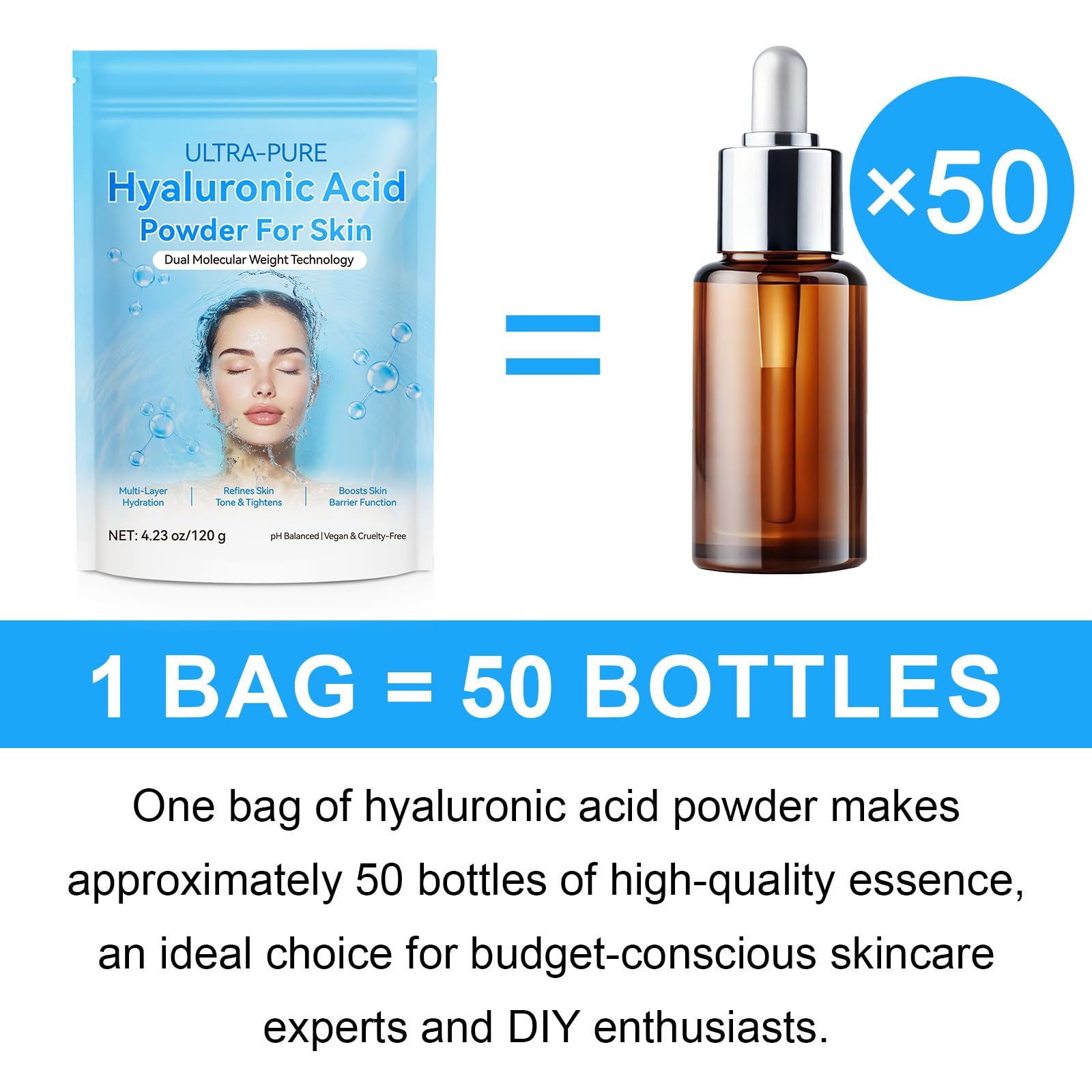 Hyaluronic Acid powder for beauty enhancement