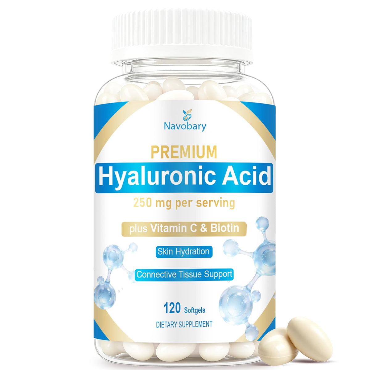 Hyaluronic Acid softgels for hydration