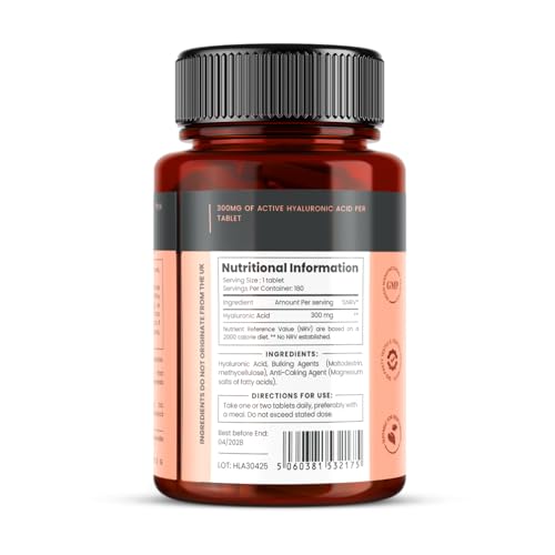 Hyaluronic acid tablets for daily hydration