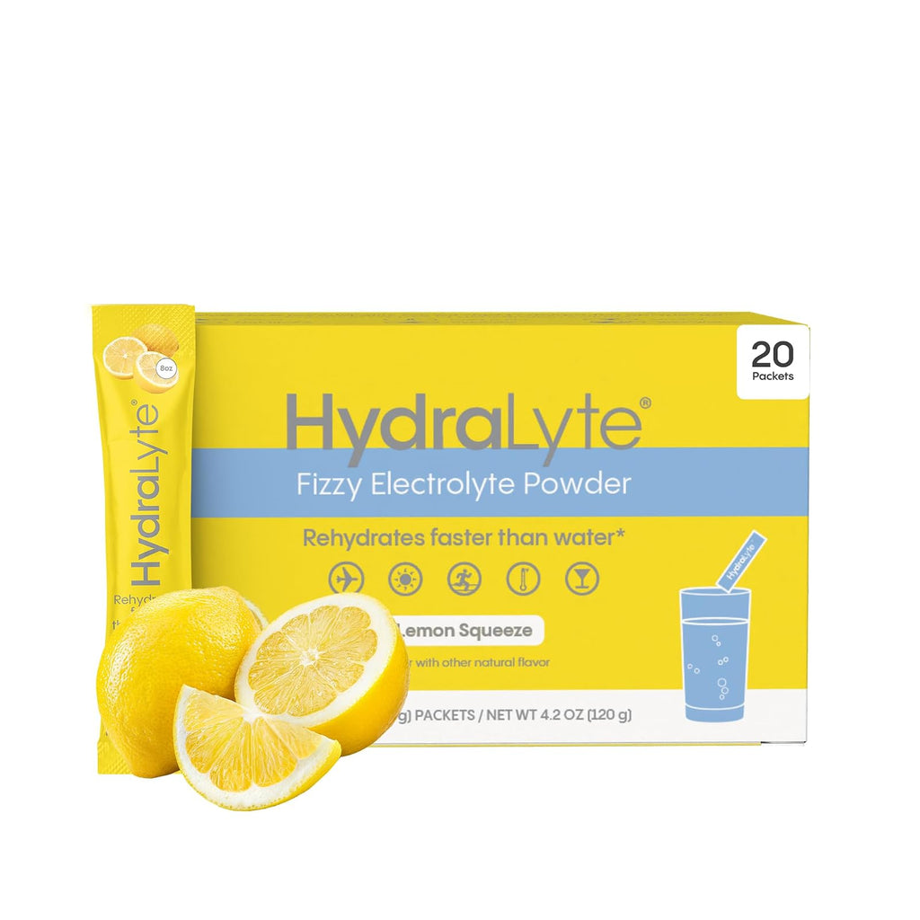 Hydralyte lemon squeeze hydration packets